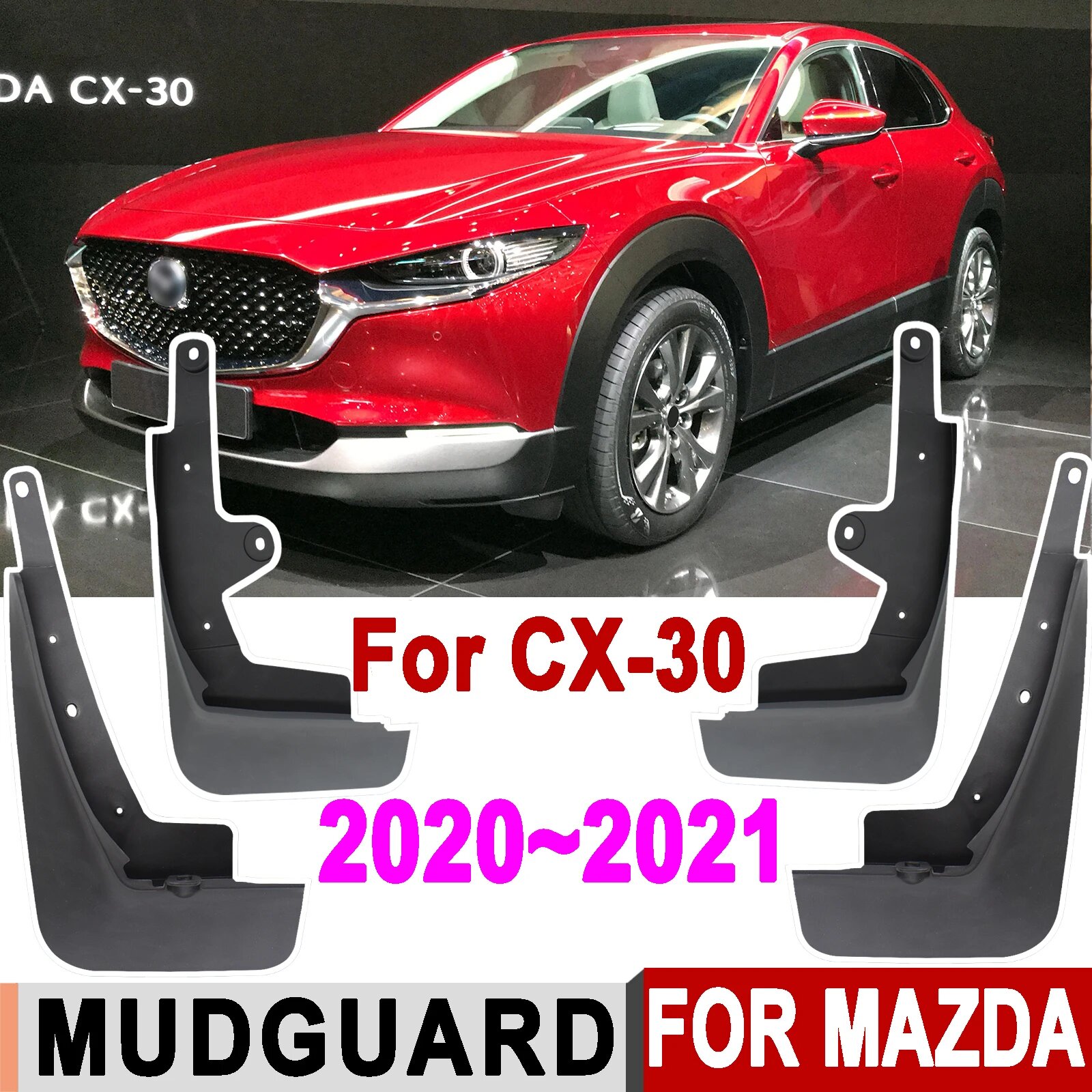 4 шт./компл. брызговики для Mazda CX30 CX-30 2021 2020, брызговики, брызговики, передние и задние автомобильные аксессуары, детали колеса