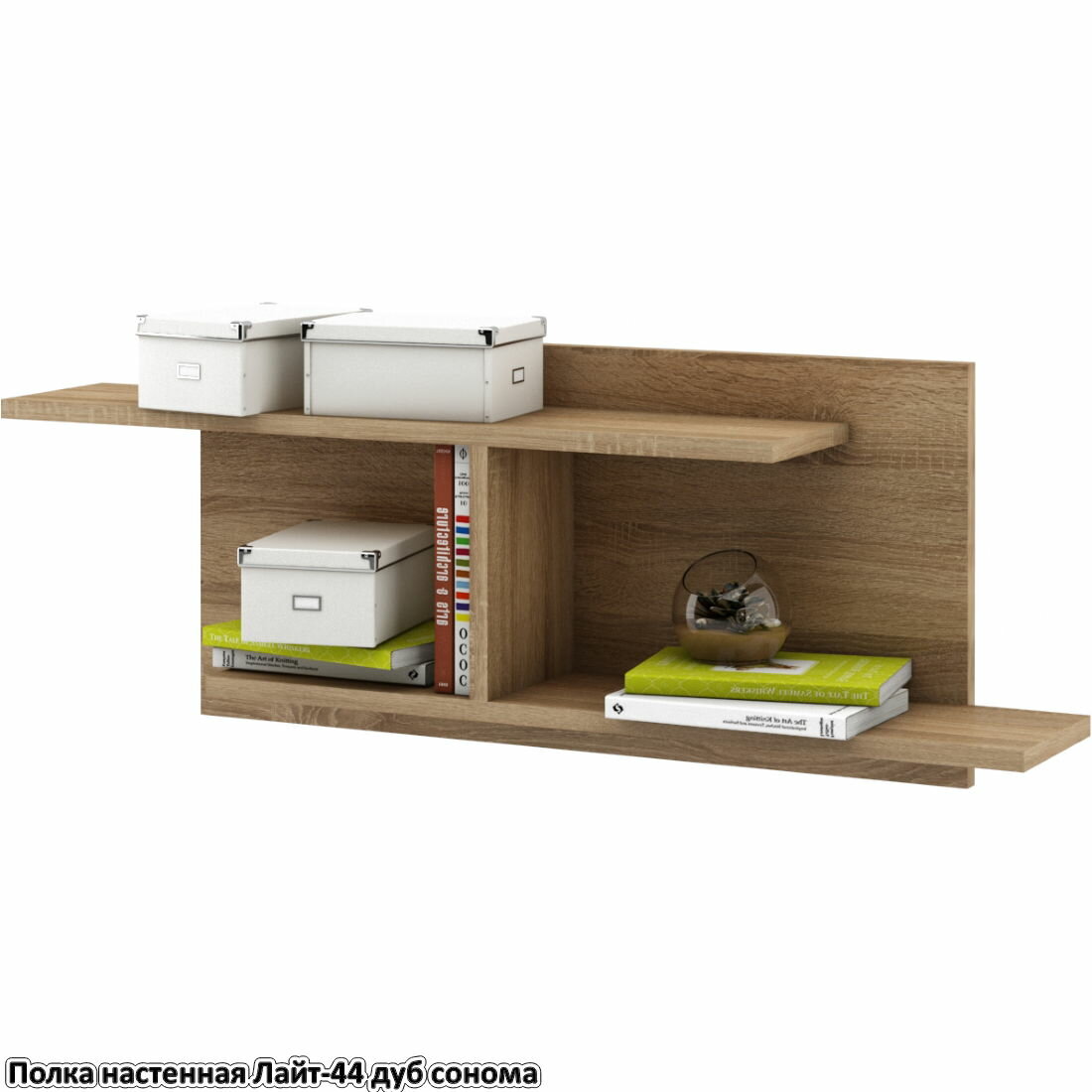 Полка Лайт-44-Дуб сонома, ЛДСП, МФ Владимир VMF, 90х33,2х17 см.