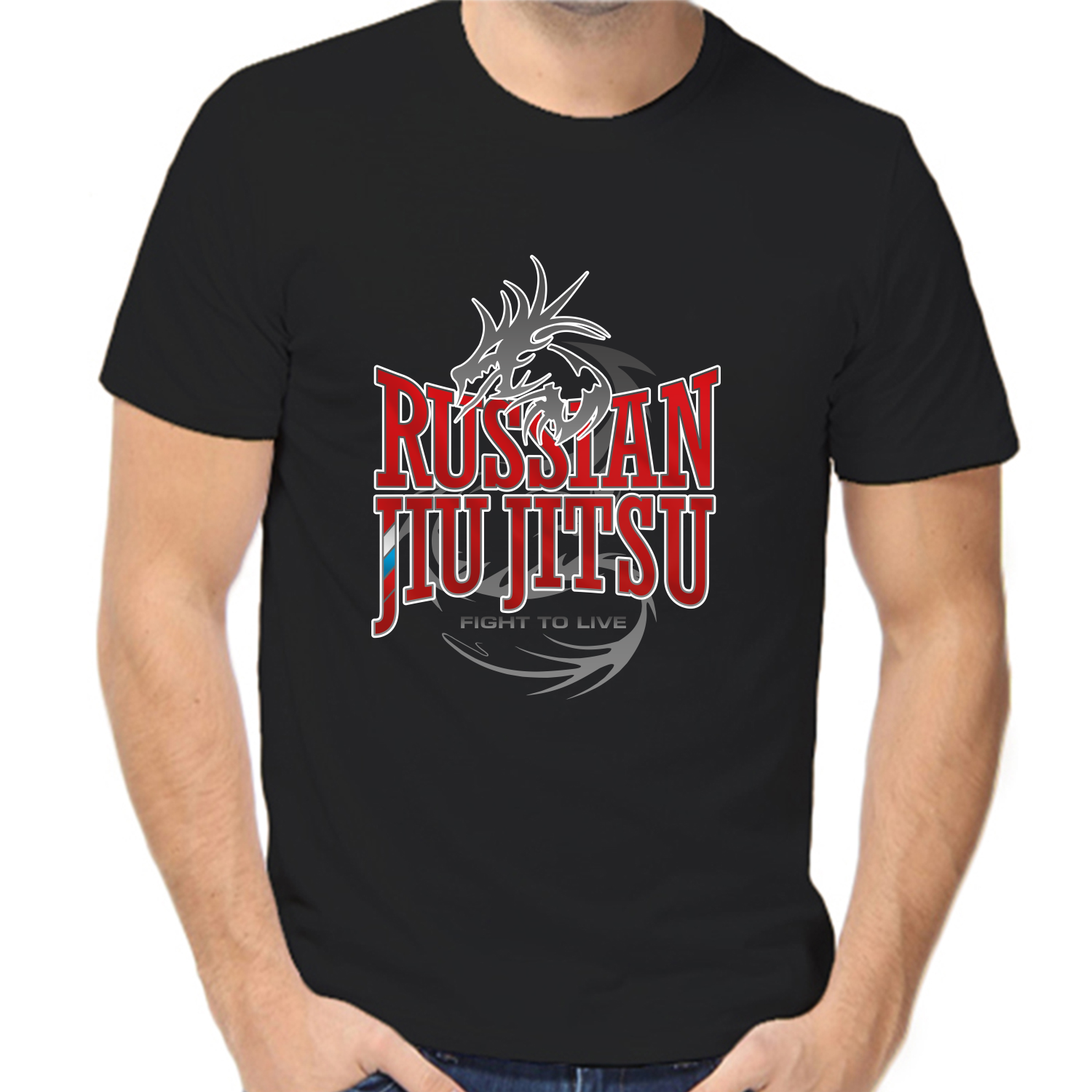 Футболка russian jiu jitsu fight to live