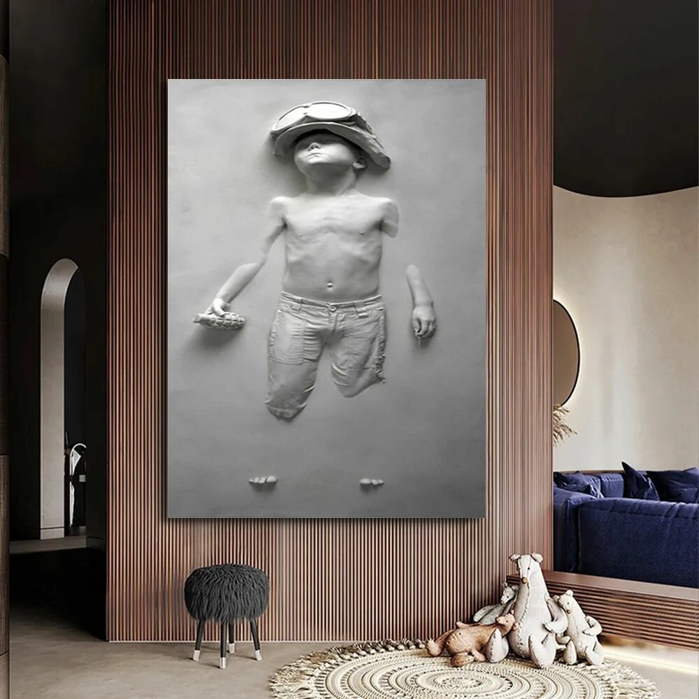 Картина "Абстракция", на холсте, на подрамнике, с креплением "крокодил", 60x80 см