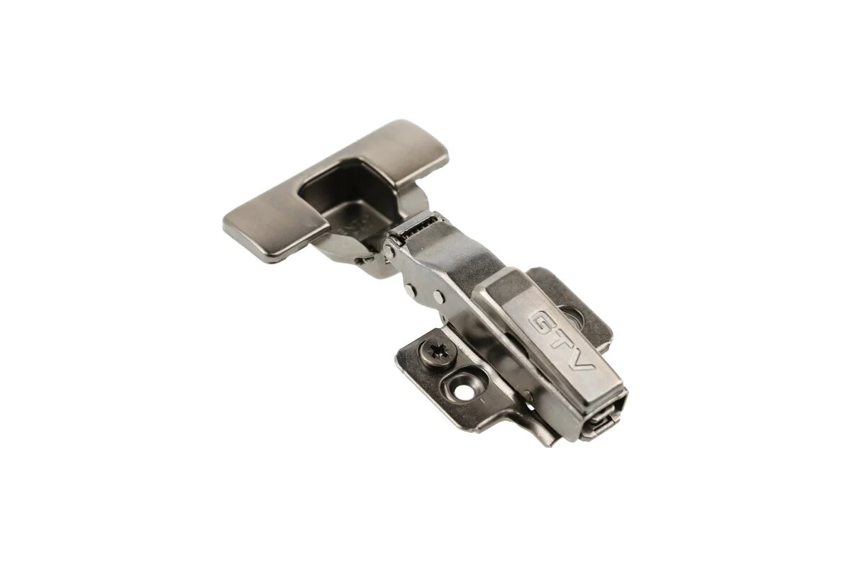 GTV Петля SILENTO PRO накладная самозакрывающаяся без еврошурупа, с 3D регулировкой, H-0, CLIPON, черная ZM-HCSL09-3DBEO-20