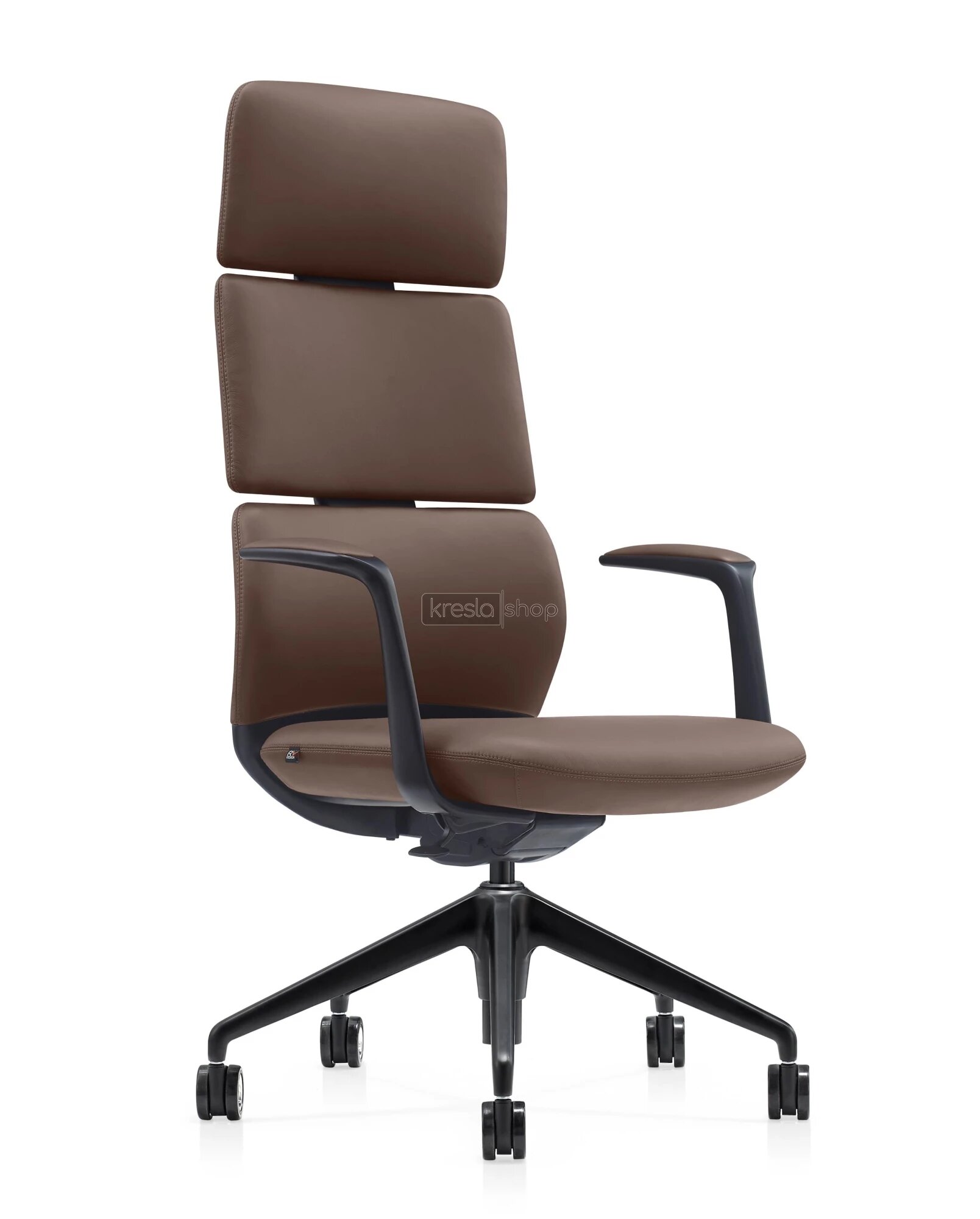 Кресло для руководителя Riva Design Венетто / Venetto FK013-A12 коричневая кожа