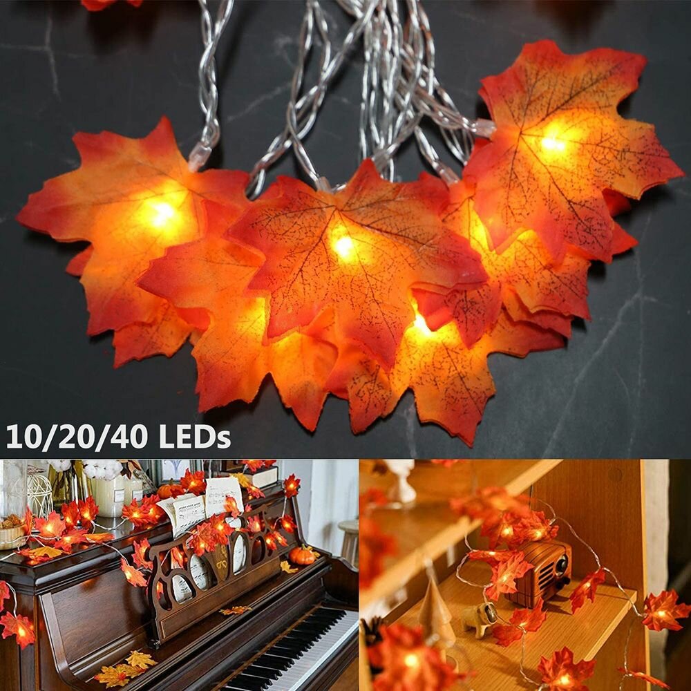 3 М 20LEDs кленовый лист Электрогирлянда Украшение вечеринки