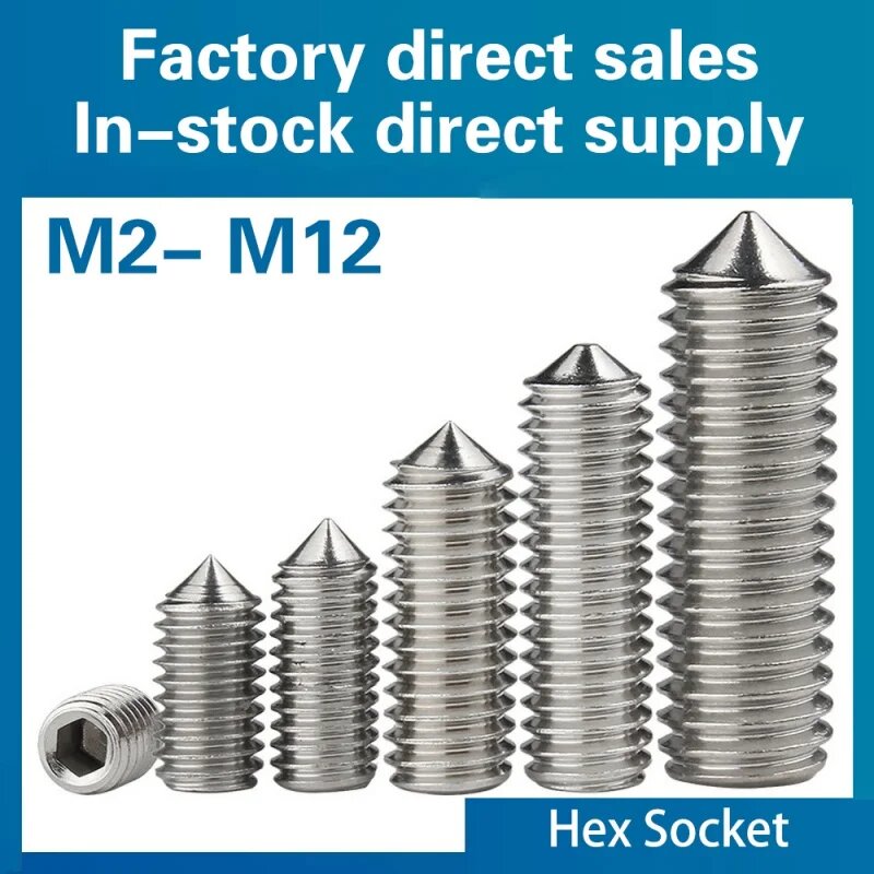 Винты установочные с шестигранной головкой XMSJ 304 нержавеющая сталь М2-М12 М3, 8mm x10pcs