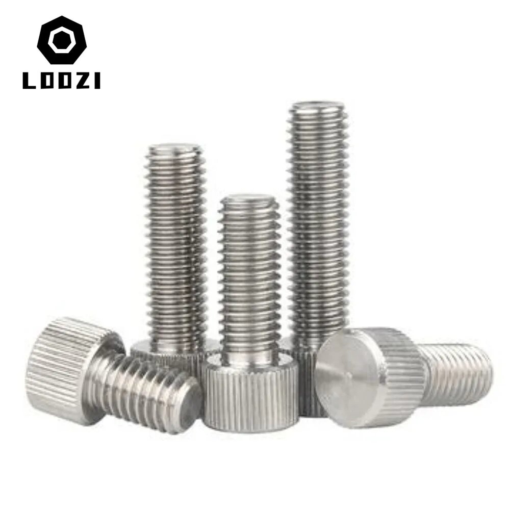 LOOZI Винты с накатанной головкой из нержавеющей стали M2 M2.5 M3 M4 M5 M6 M8 M5 (2Pcs), 10mm