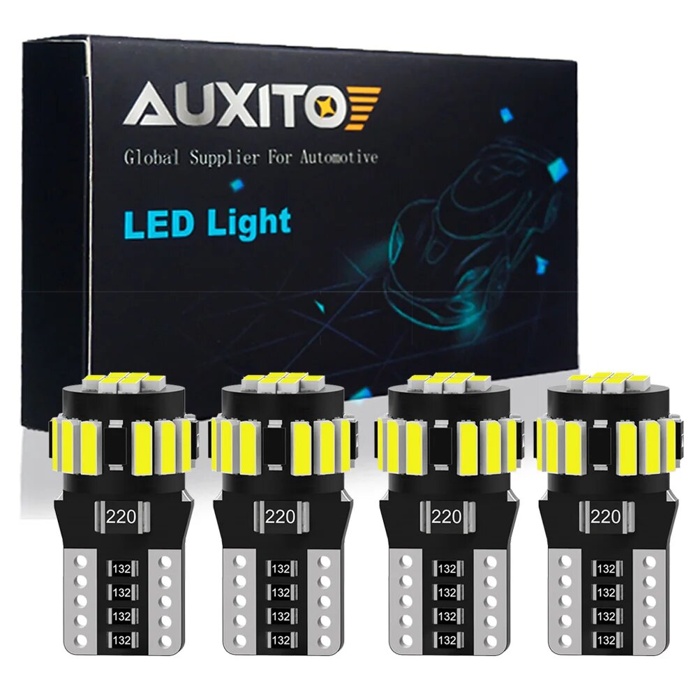 4 шт, автомобильные лампы AUXITO W5W, 18 шт, 4014SMD