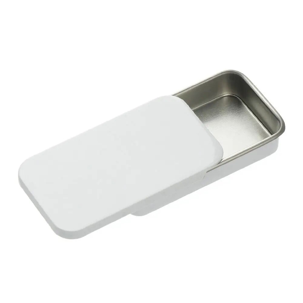 Металлический футляр для мелочей White-60x34x11mm