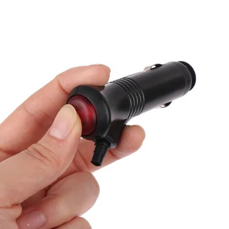 12 В-24 В розетка автомобильного прикуривателя, подключение питания со светодиодным выключателем и предохранителем 3 А