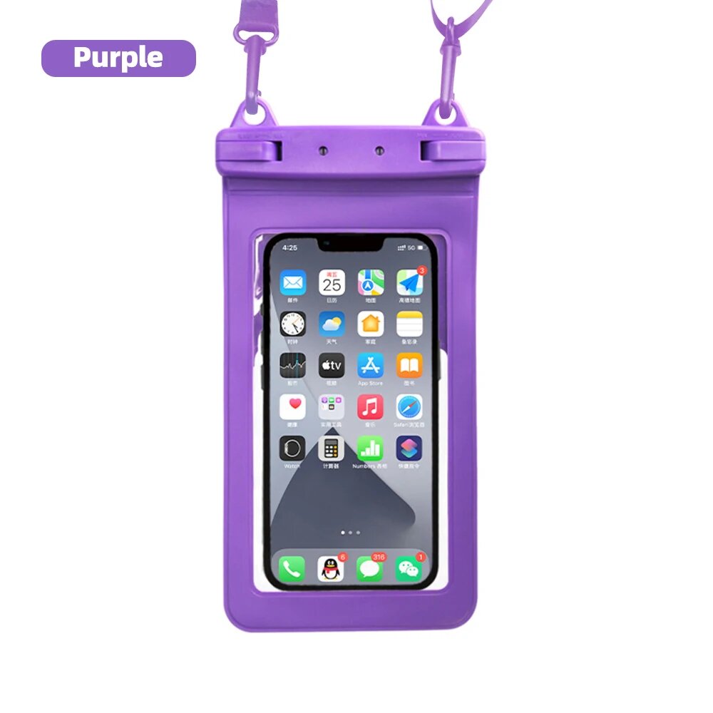 Водонепроницаемый чехол для телефона Purple, фиолетовый