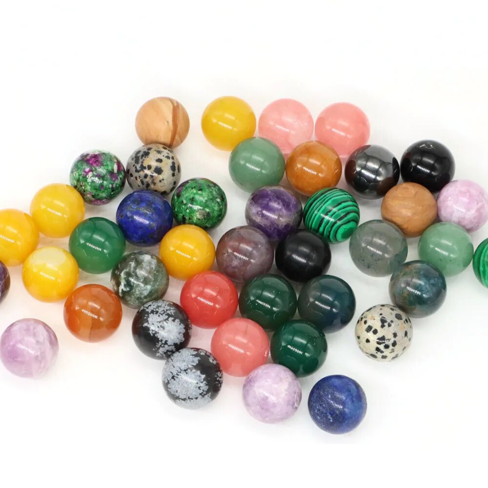 Хрустальная сфера Аметист Обсидиан 16 мм 1 PC, Random Stones