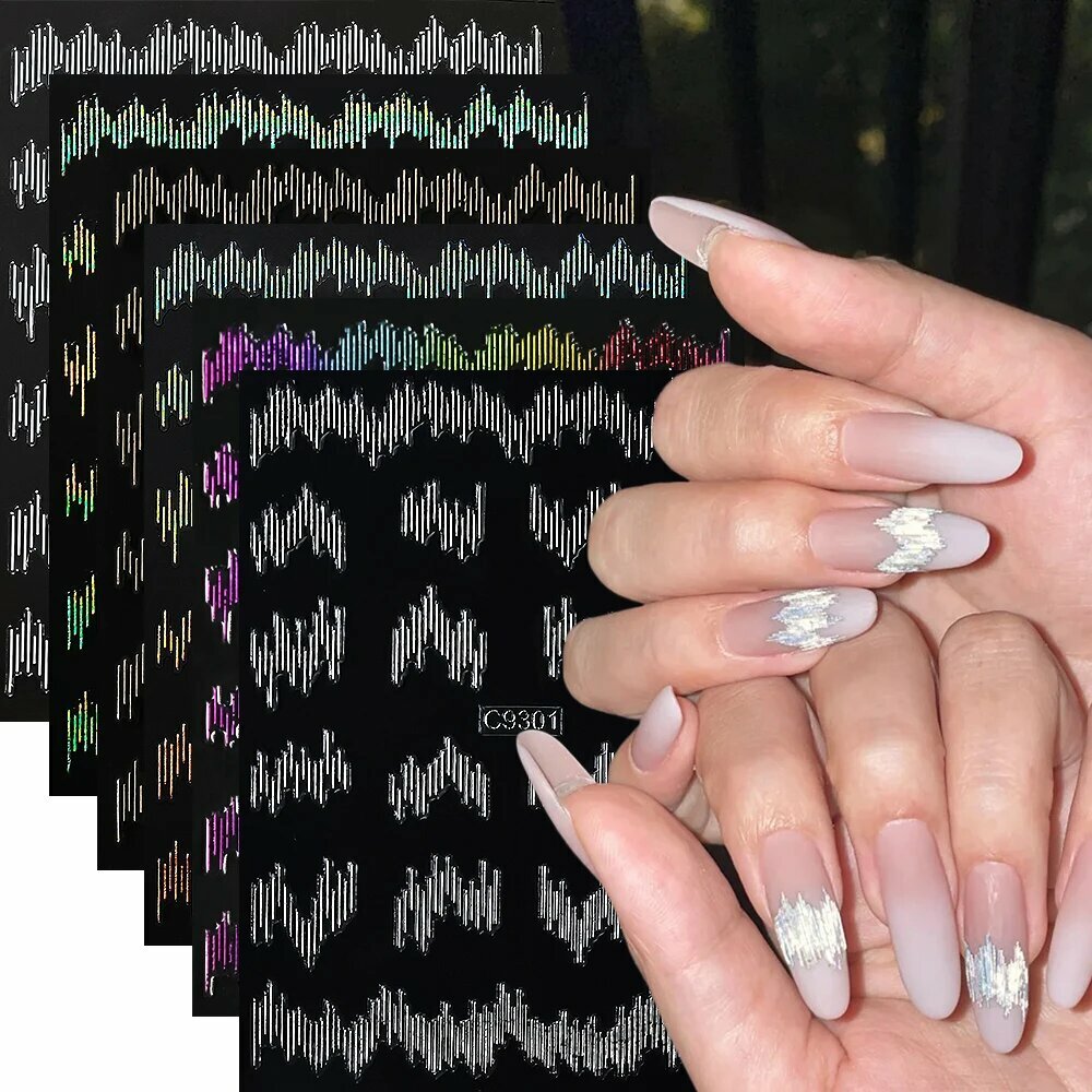 Наклейки на ногти MAFANAILS, Цвет: NLS293-01-S1, 6 шт.