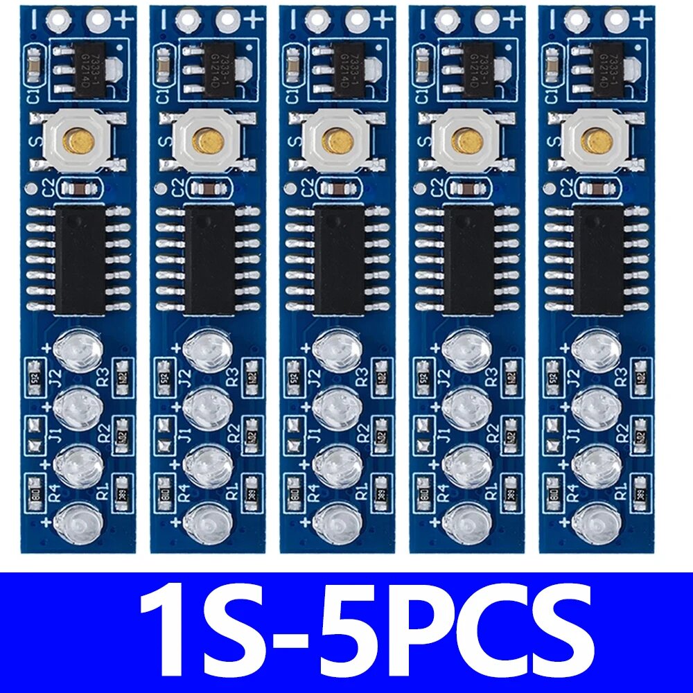 Индикатор заряда литиевой батареи 1S, 5PCS