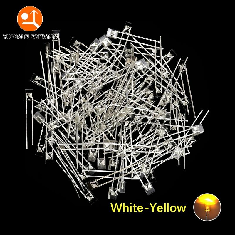 Набор светодиодов DSSRQI 2x3x4 мм 100 шт White-Yellow