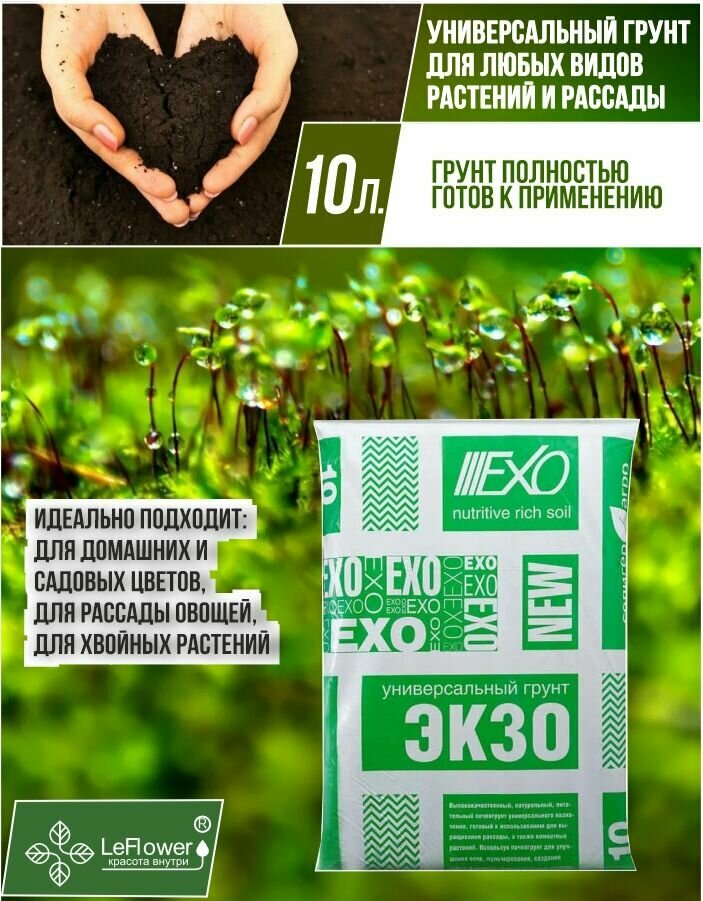 Грунт универсальный для растений, "Экзо", 10 л