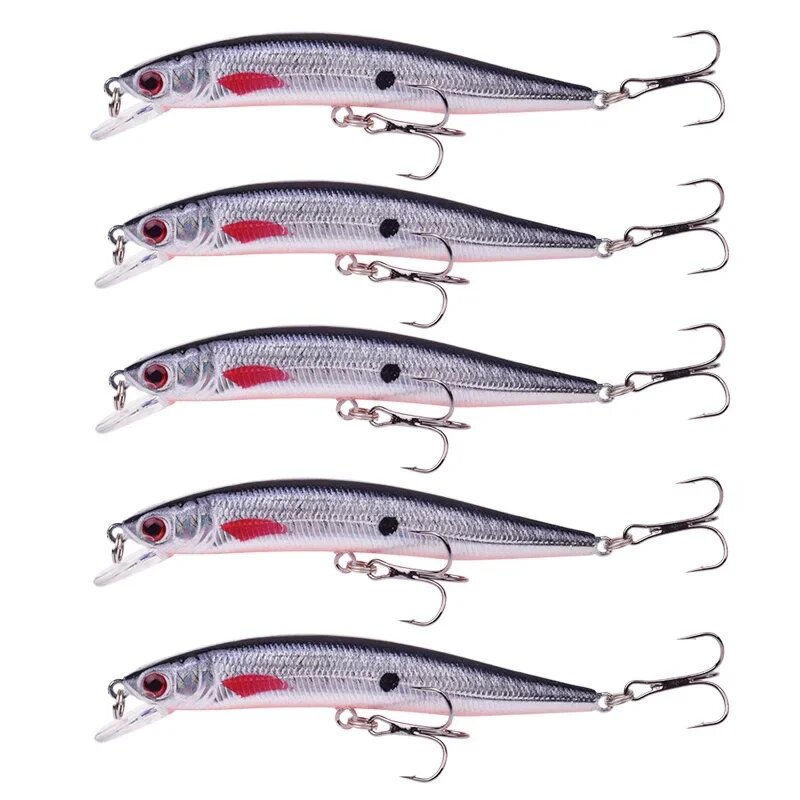 5 шт. Воблеры Proleurre 10см 8.5г разноцветные Белый, D