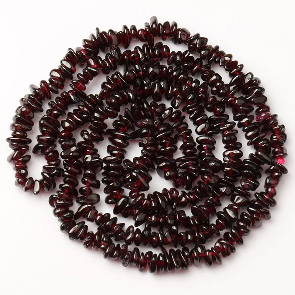 Бусины из красного граната GMB724 5-8 мм