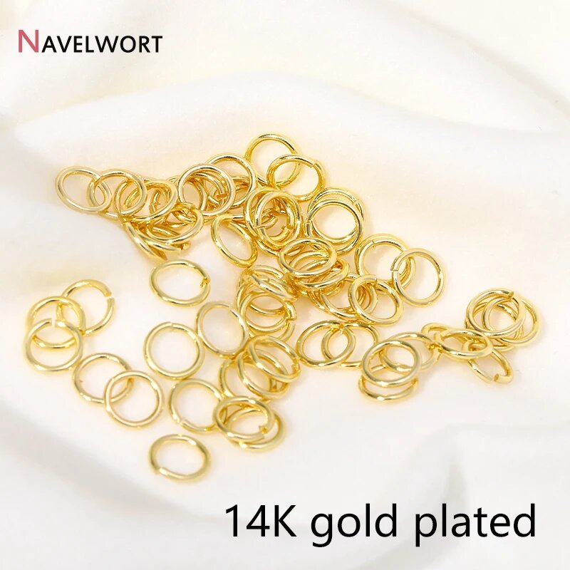 Соединительные колечки 14K gold plated, 7mmx0.8mm, 200 шт