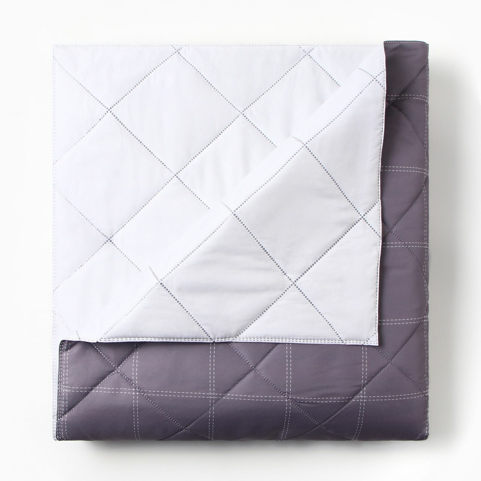 Покрывало на кровать, диван, кресло стеганое LoveLife Cage: graphite (вид 3), евро макси, 240х210 см, микрофайбер