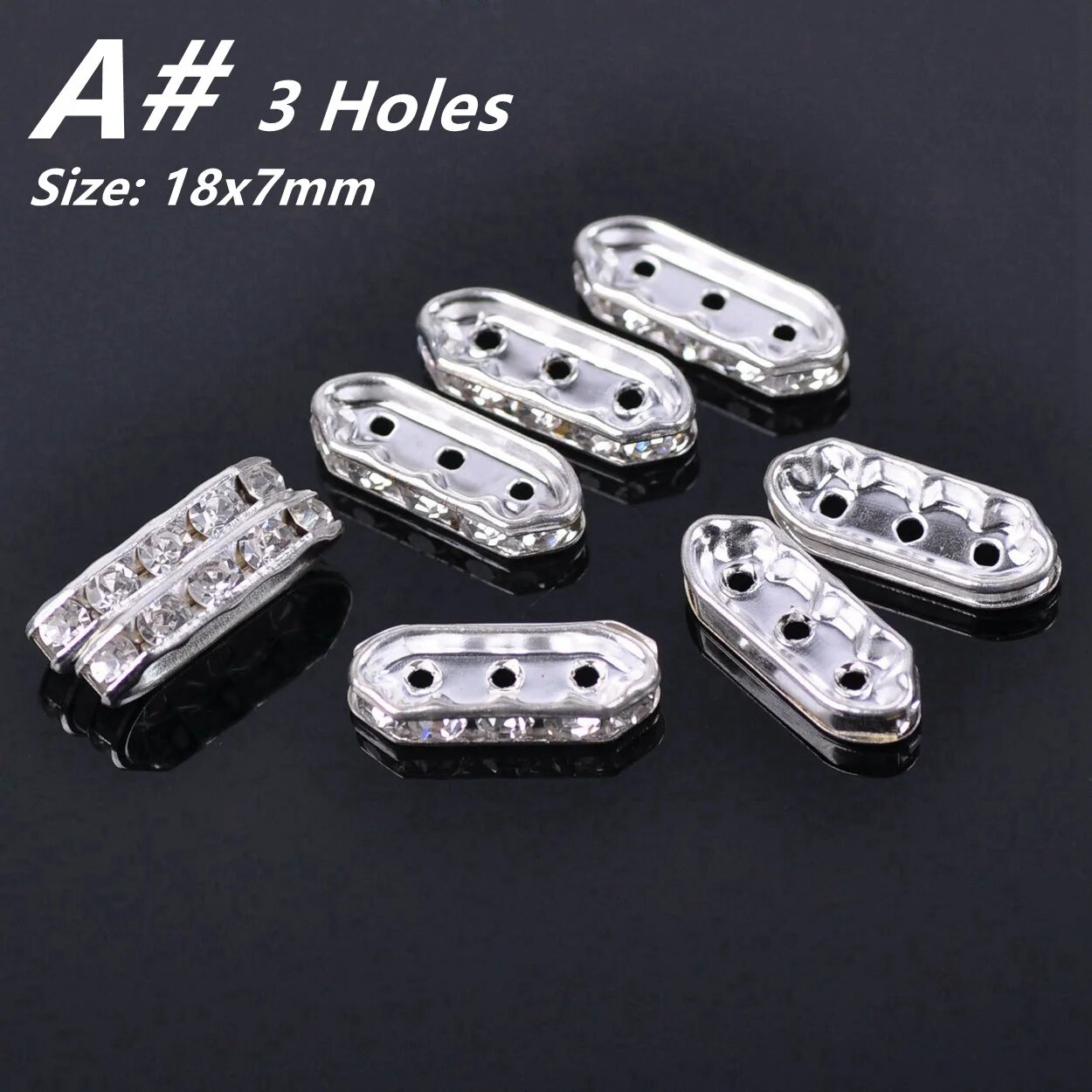 Разделители для браслетов A Silver Color 18x7mm