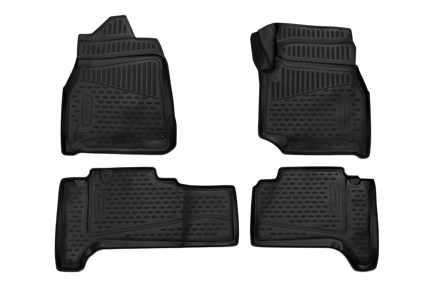Коврики Standard, 3D в салон TOYOTA Land Cuiser (J100), 1998-2007, П. Р. 4WD, дизель, АКПП, 4 шт. (полиуретан, чёрные) Element. ELEMENT3D48139210