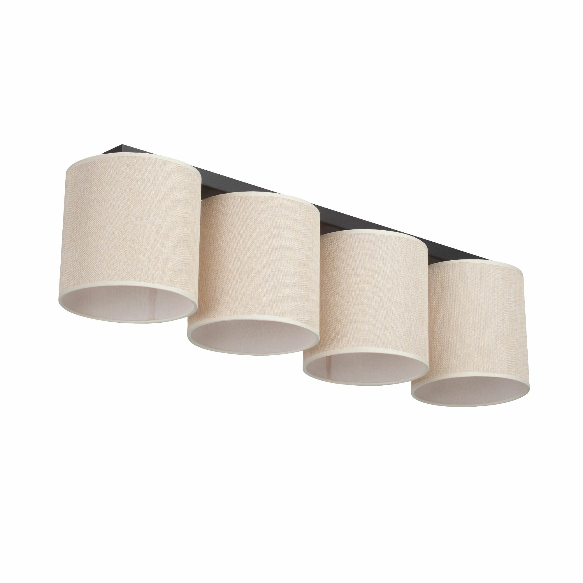 Люстра потолочная Vitaluce V2881-1/4PL, 4 лампы, E27 макс. 40Вт, 12 м2, цвет чёрный матовый.