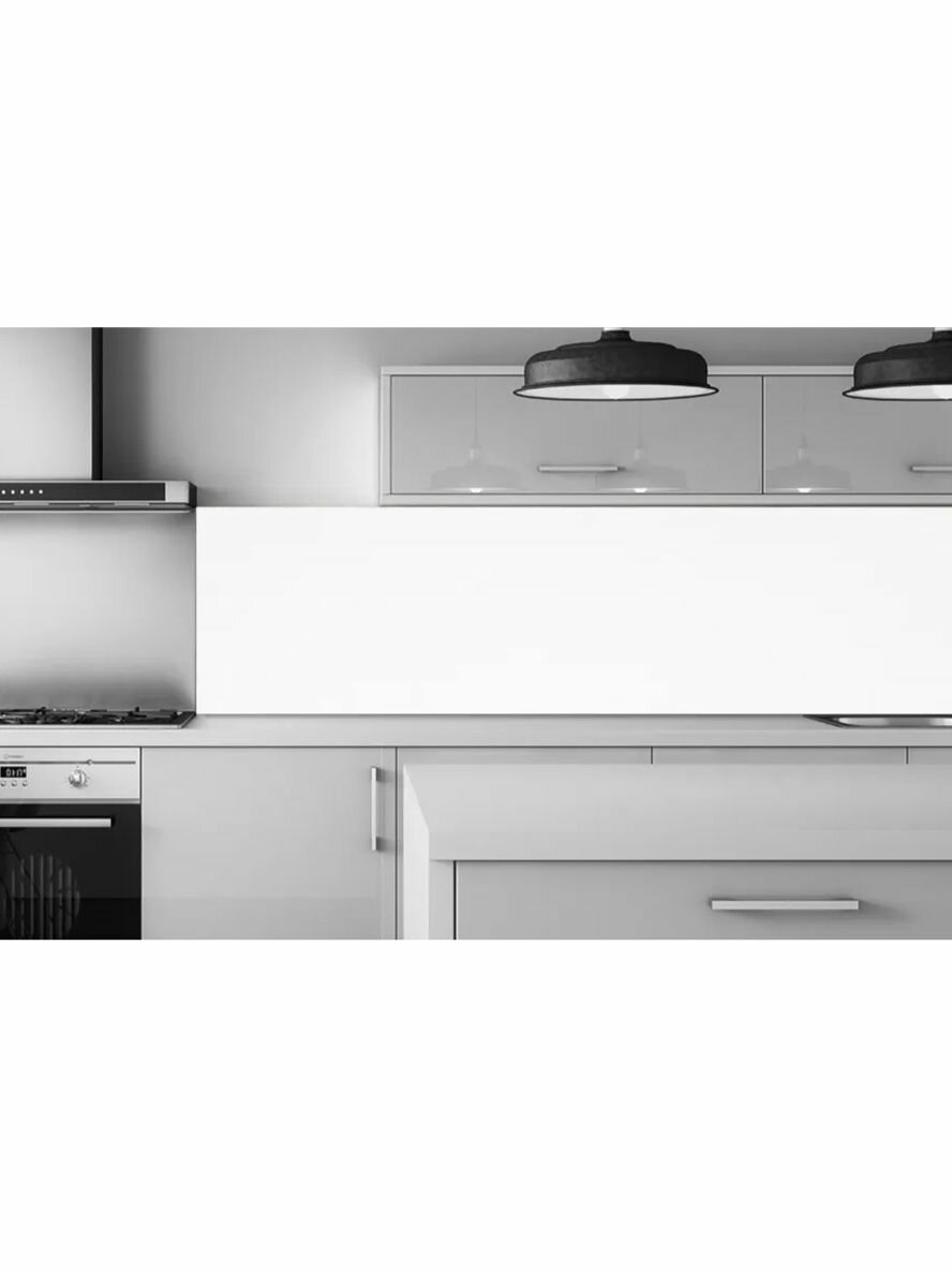 Кухонный фартук на стену "Скиф" 2500x600 мм, ЛДСП. Цвет - Белый