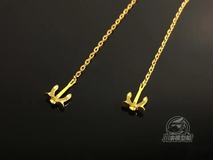 Тяжелая якорная цепь CY, модель 350033 8,4 мм, Полиэтиленовая для 1/350 модели корабля, лодки, строительные инструменты, хобби, «сделай сам», аксессуары, 2 шт./упаковка