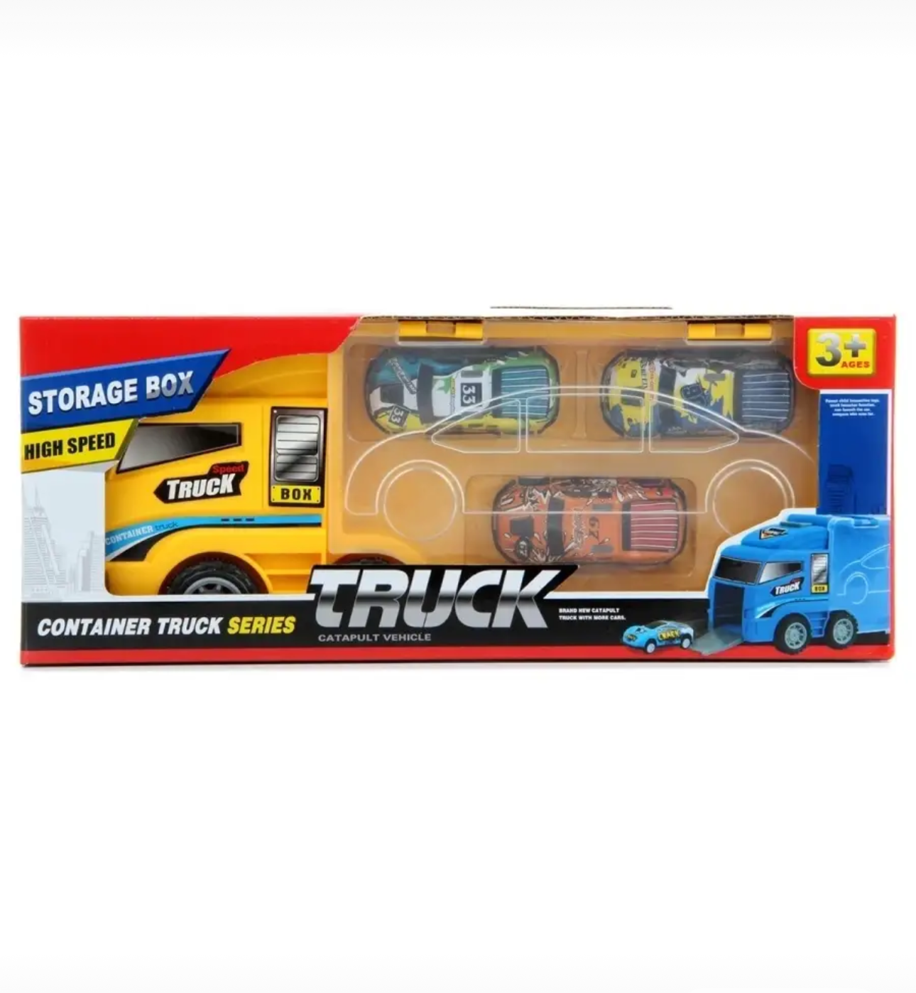 Машина автовоз/игровой набор с 3 машинками