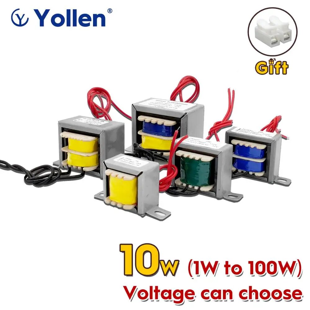 Трансформатор напряжения Yollen EI WIRE 10 Вт 24V AC