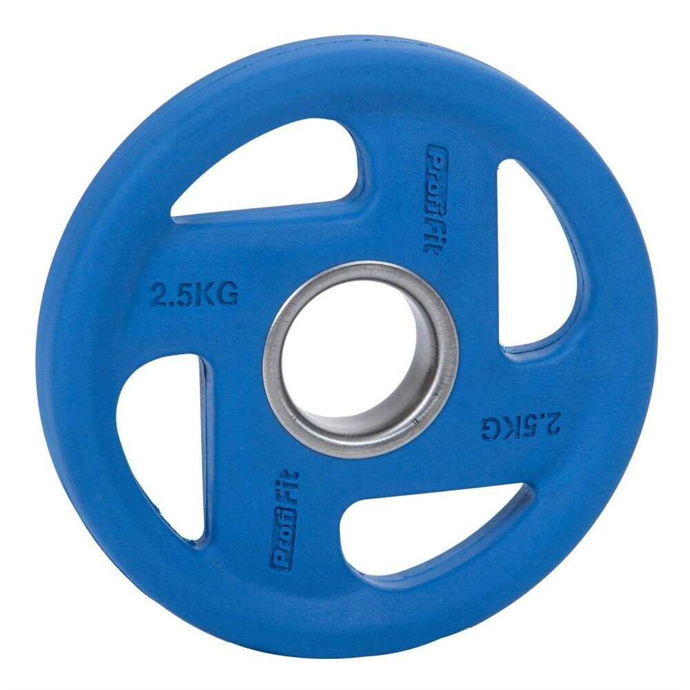 PROFI-FIT Диск обрезиненный (четыре хвата, цветной) D51 мм PROFI-FIT 2,5 кг Синий