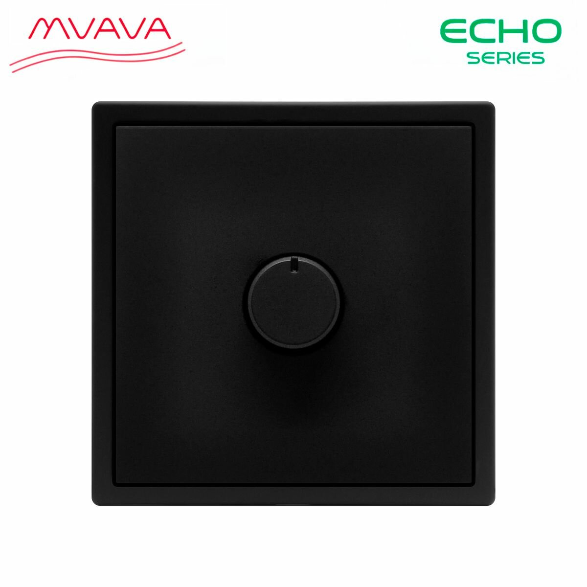 Выключатель диммер echo, 1 пост, рамка пластик 81х81мм, цвет черный