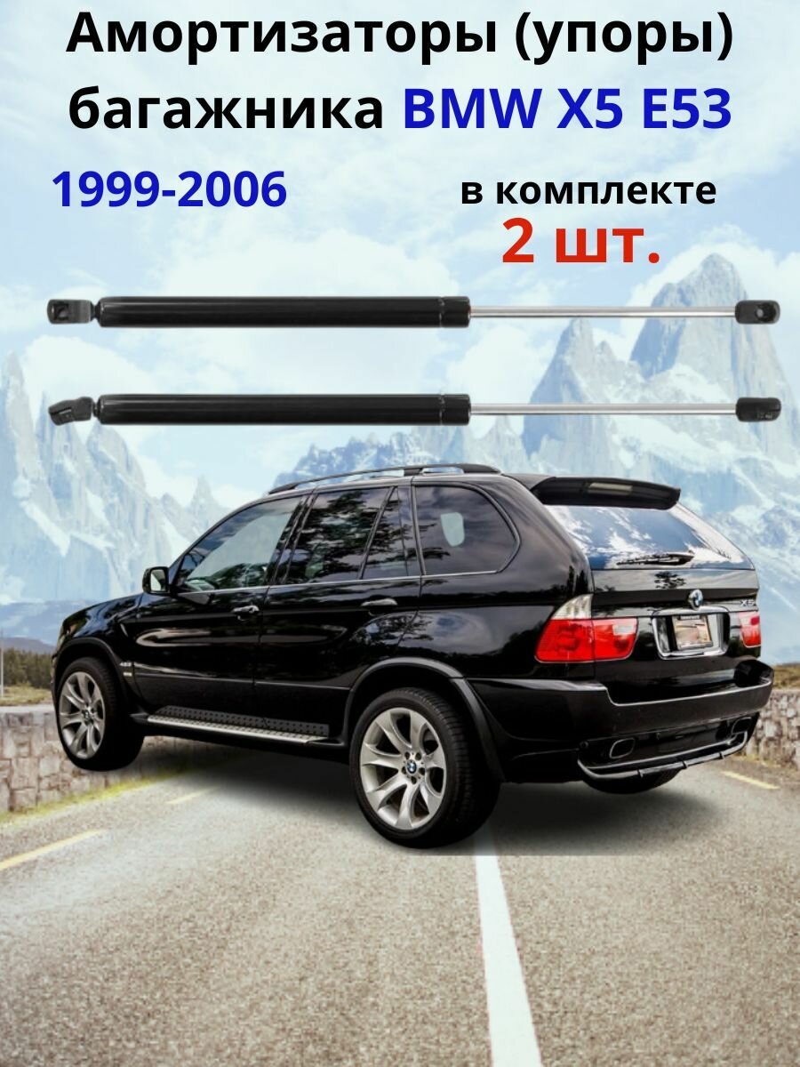 Амортизаторы ( упоры, газлифт ) крышки багажника BMW X5 E53 / БМВ ИКС 5 Е53 1999-2006 (2 шт, R+L)