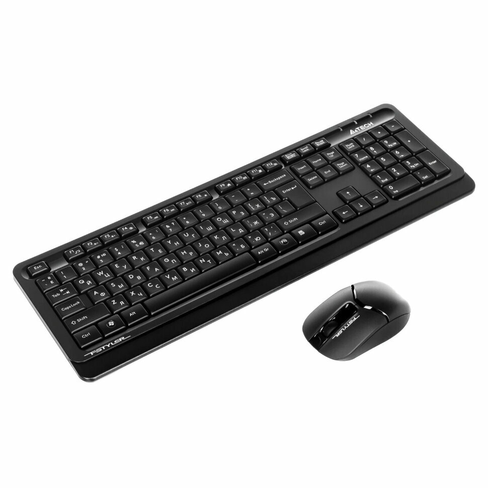 Набор беспроводной A4TECH Fstyler FG1010, USB, 104 клавиши, мышь 4 кнопки + 1 кнопка-колесо, черная, 1147570, 513930