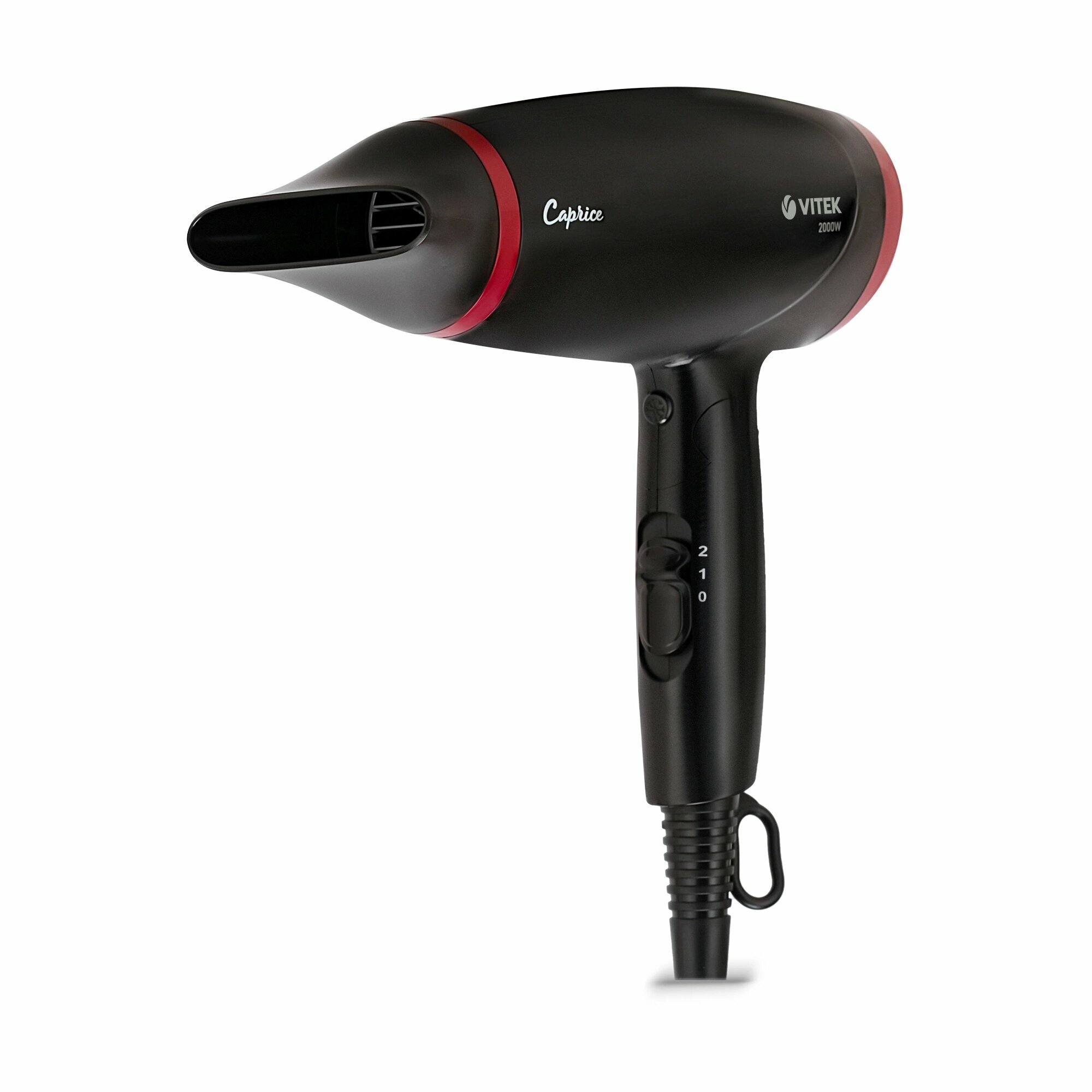 Фен Vitek VT-1307 черный/бордовый, 2000Вт