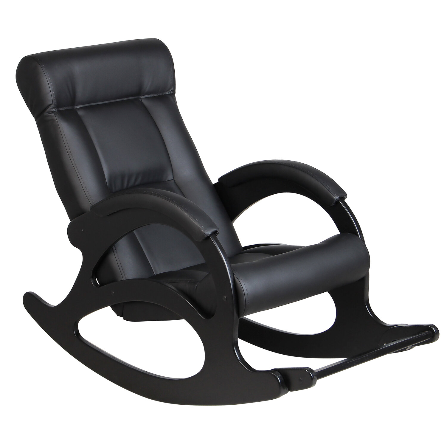 Кресло-качалка AVK "Симфония Chocolate", венге, искусственная кожа, 58х110х90