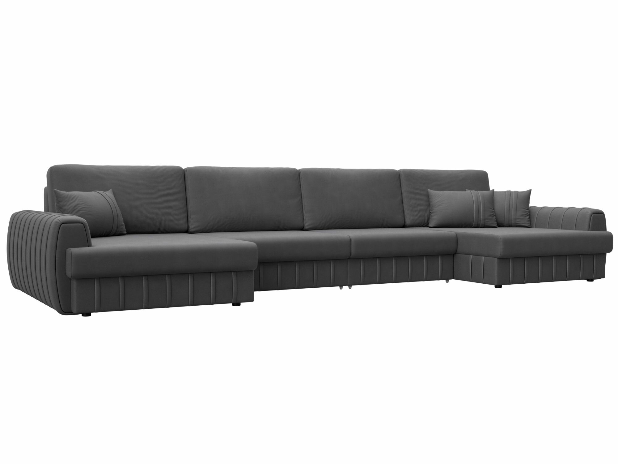 Диван П-образный Флоу НПБ Лонг, Замша