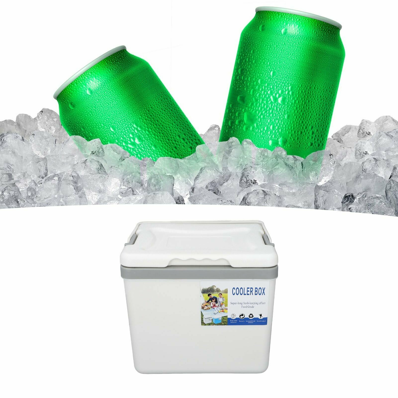 Холодильник бытовой 6л для пикников и рыбалки на природе, белый