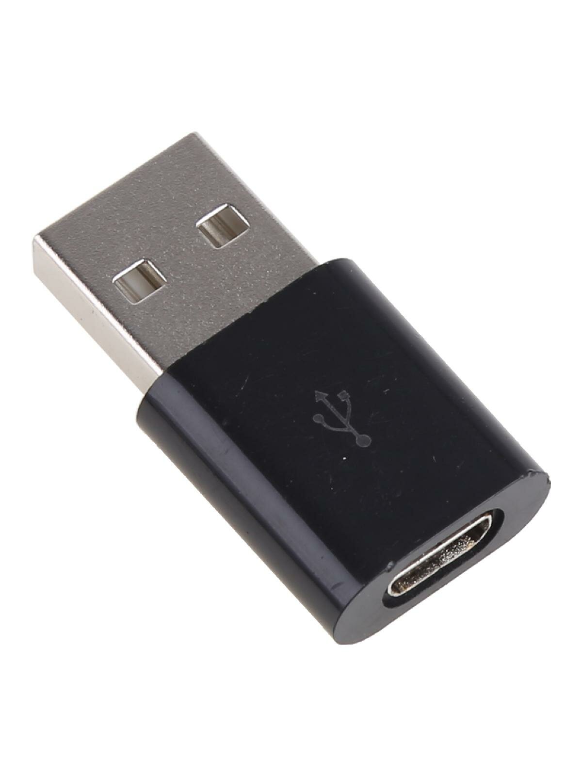 Черный адаптер USB2.0 от мужчины к микро-женщине