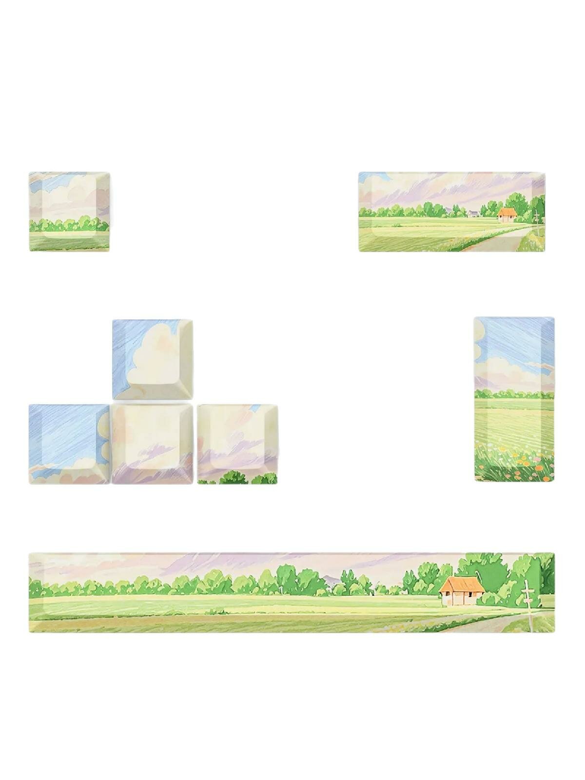 8Key PBT Five Side Dyes Subbed Keycap Original Profile 6.25 Space ESC Enter Direction KeyCaps for DIY Mechanical Keyboards