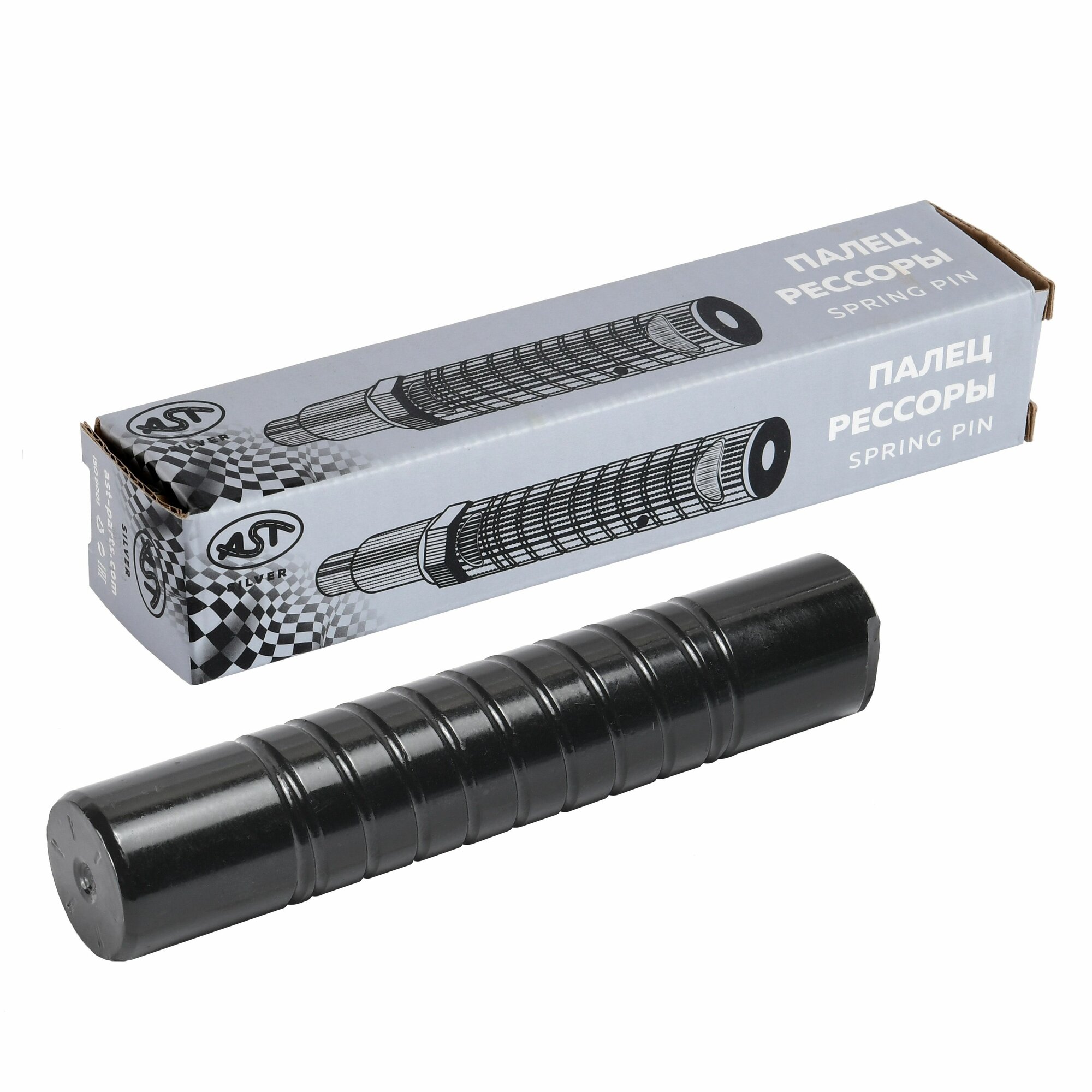 Палец рессоры для SHAANXI/HOWO T5G/FOTON 4189,4259 с втулкой (HRC>60) (WG9000520078+199100520065) OEM AST Серебро Silver