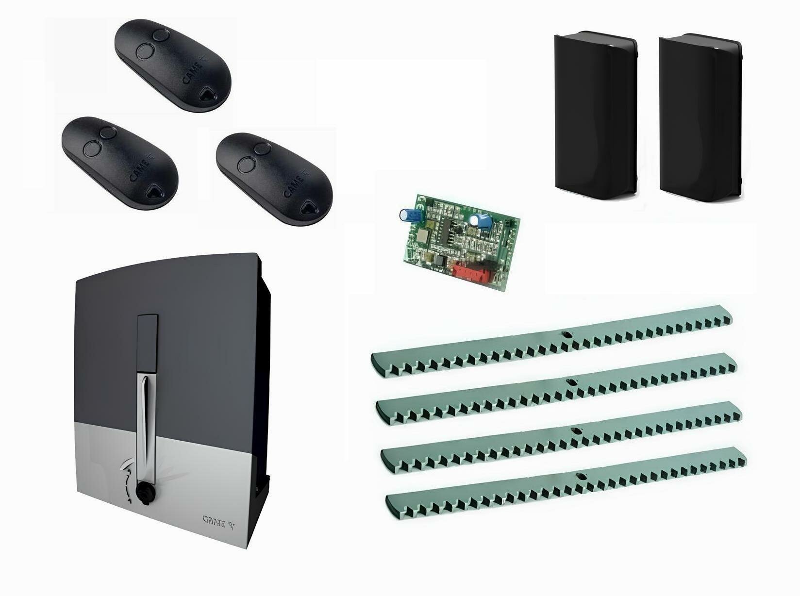 Автоматика для откатных ворот BXL04AGS KIT4-FA-Т3, комплект: привод, радиоприемник, 3 пульта, фотоэлементы, 4 рейки