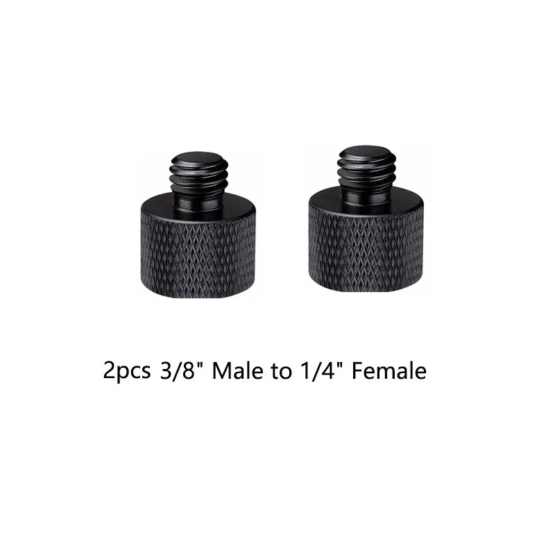 2шт 3/8" Male to 1/4" Female, черный