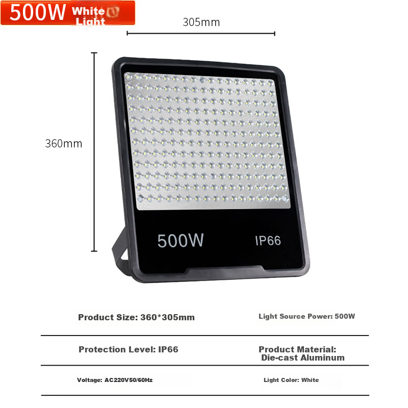 Benefit Green LED Floodlight Outdoor Street Light Outdoor Waterproof Billboard Factory Workshop Canopy Industrial Light 800W