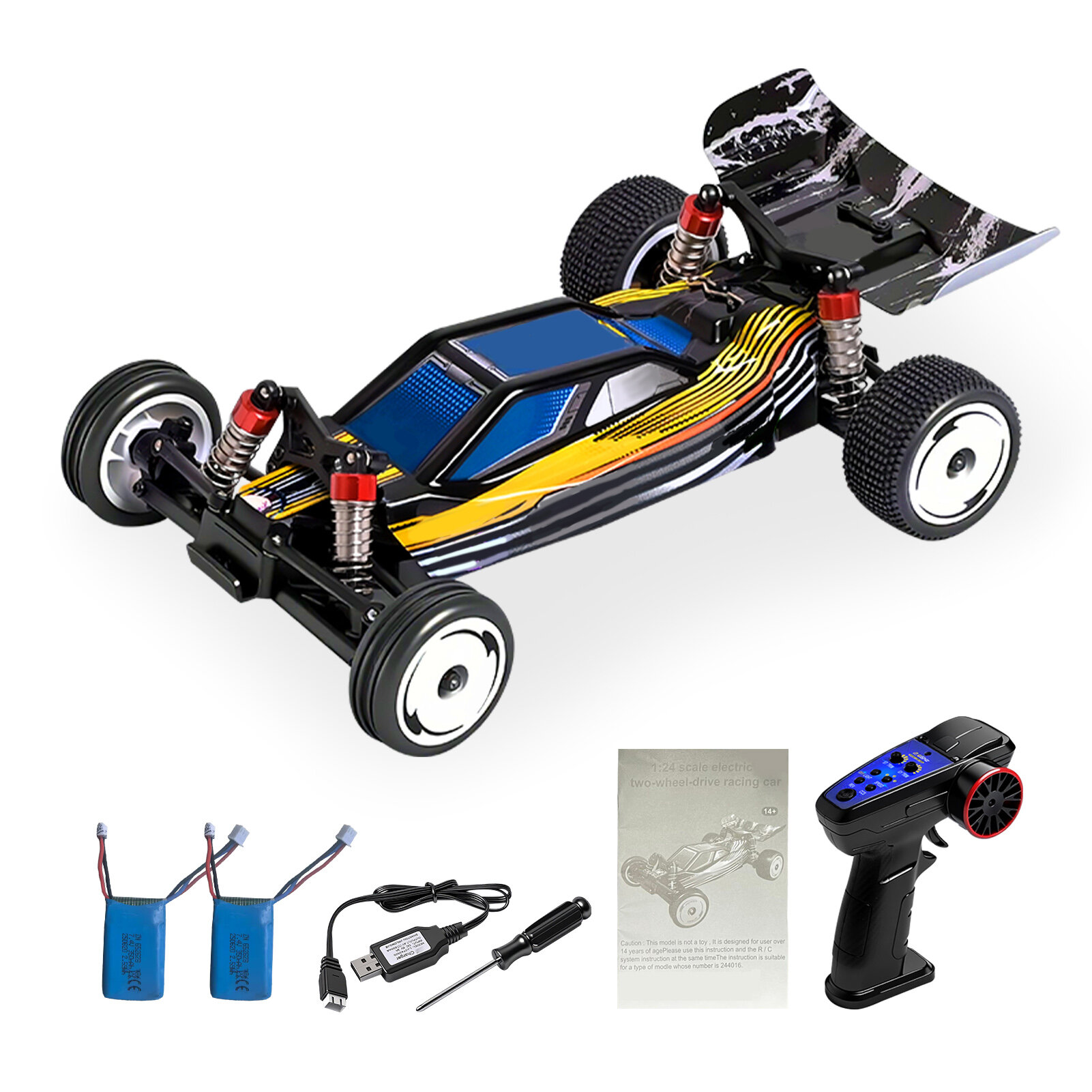 Машинка с радиоуправлением 2,4 ГГц, масштаб 1/24, электромобиль для дрифта с гироскопом и круиз-контролем, скоростные гонки для взрослых и подростков