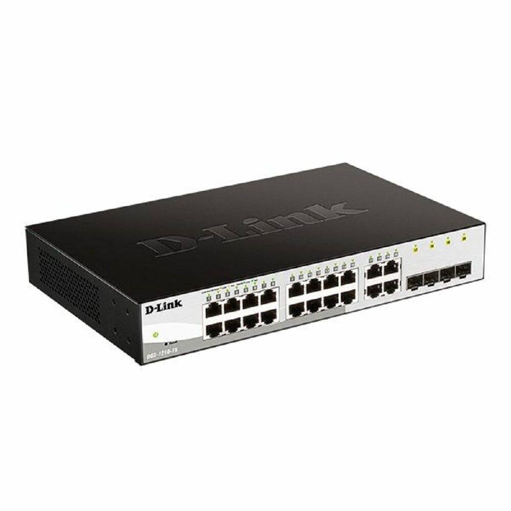 D - Link Коммутатор DGS - 1210 - 16 G2A с 16 портами 10 100 1000Base - T и 4 комбо - портами 100 1000Base - T SFP