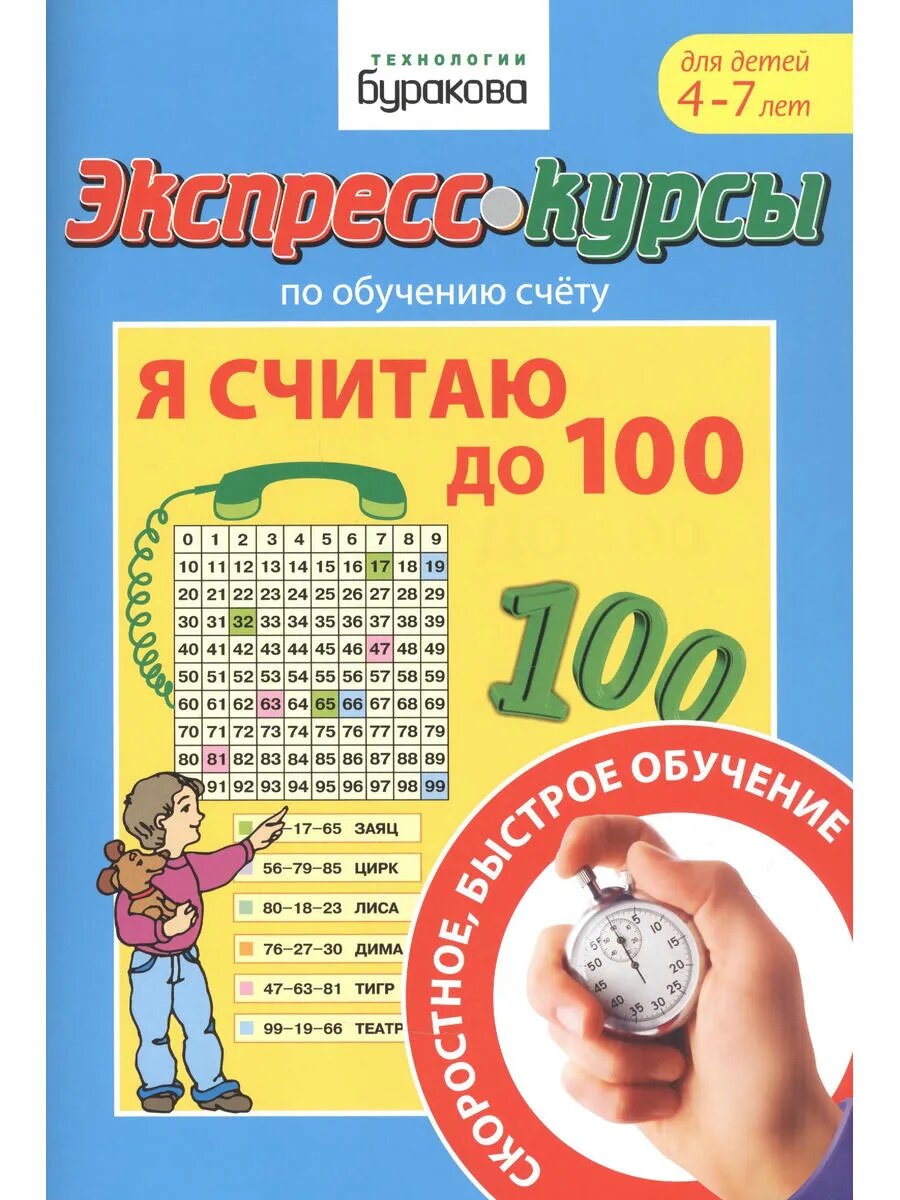 Экспресс-курсы по обучению счету. Я считаю до 100. Для детей