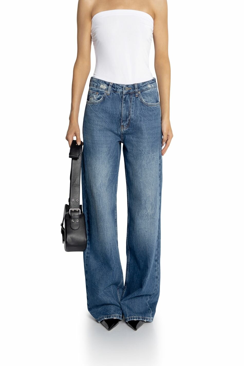 Джинсы широкие 