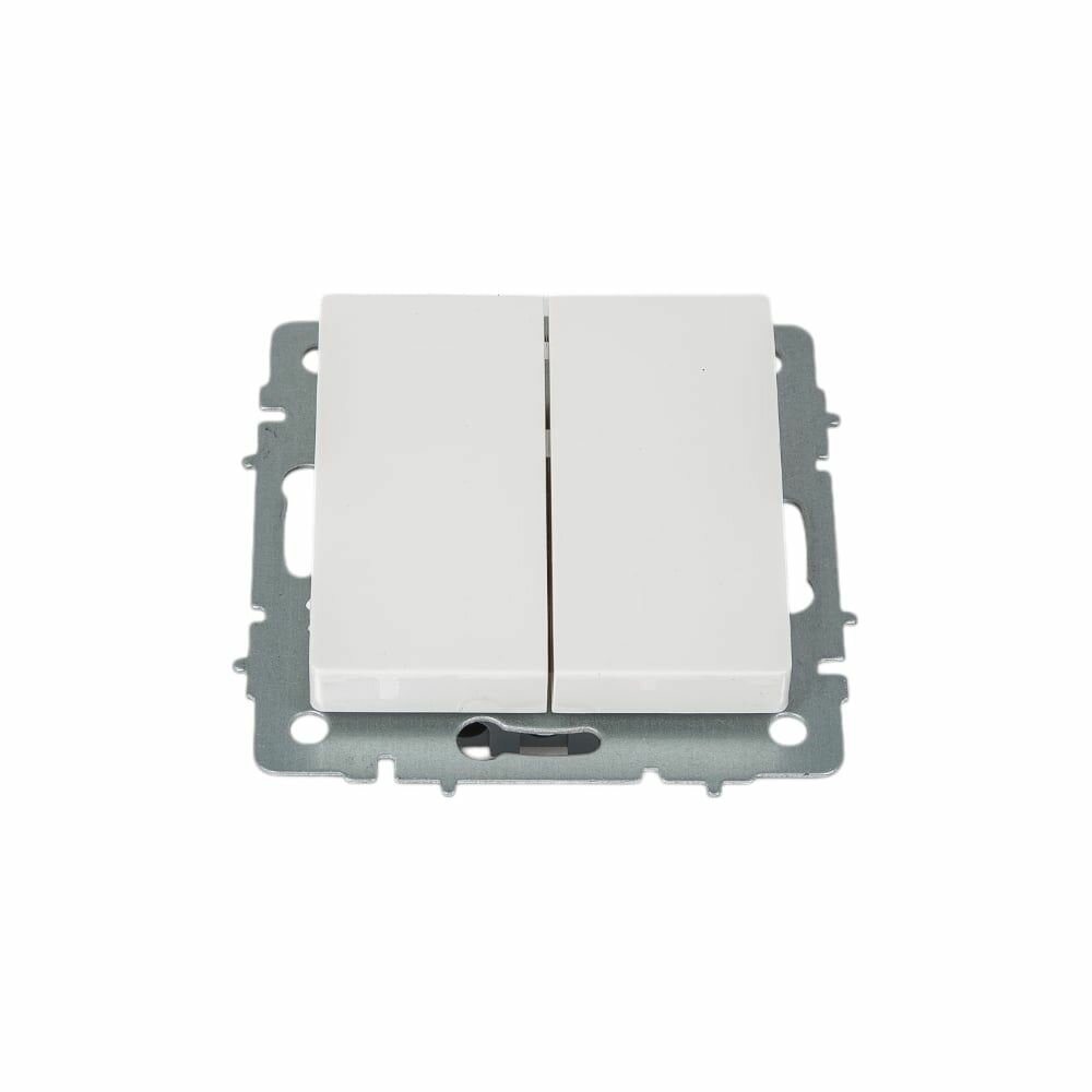 Выключатель 2-кл. СП BRITE ВС10-2-0-БрБ 10А механизм бел. IEK BR-V20-0-10-K01