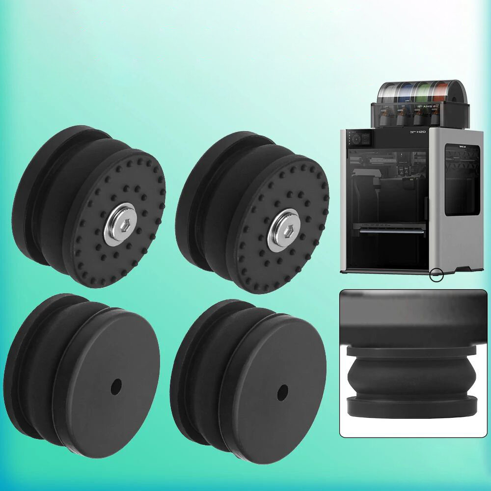 Антивибрационные накладки на ножки для 3D-принтера Bambu Lab H2D, противоскользящие, противоударные, пылезащитные резиновые накладки на ножки, 4 шт./комплект, запасные части