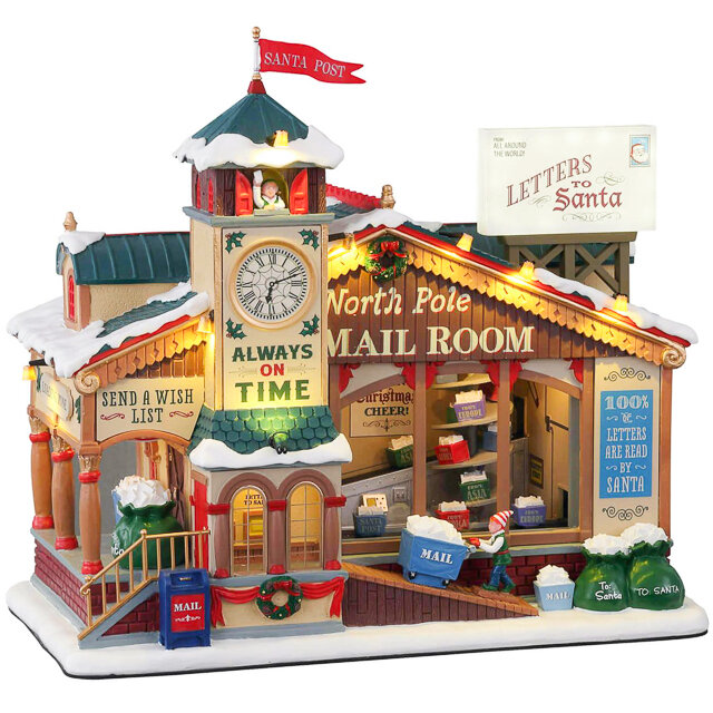 Светящаяся композиция Почта Санты Клауса 32*28 см, движение, музыка, Lemax, 15733-lemax